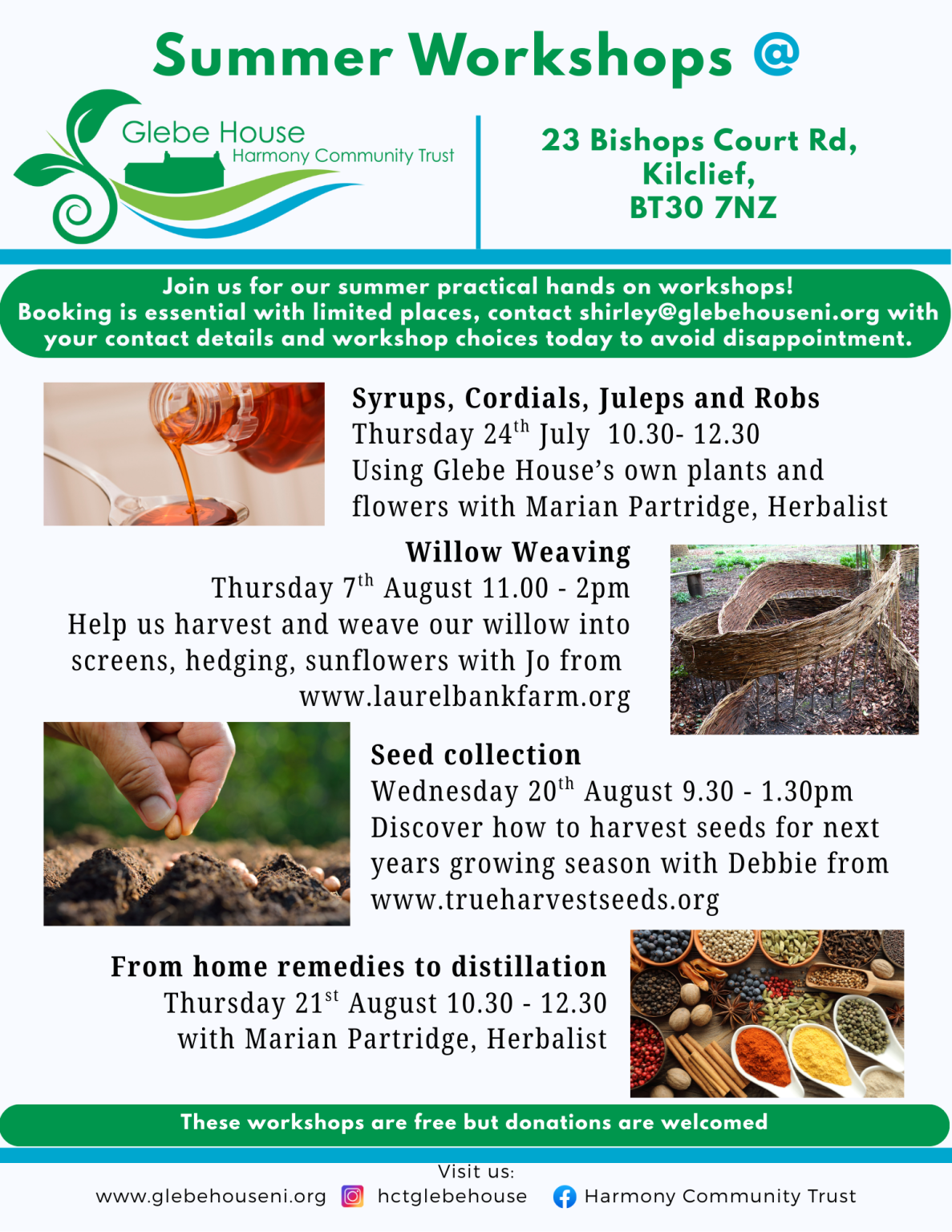 Summer Workshops – Glebe House